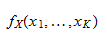 Joint probability density function
