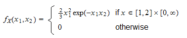 Joint probability density function